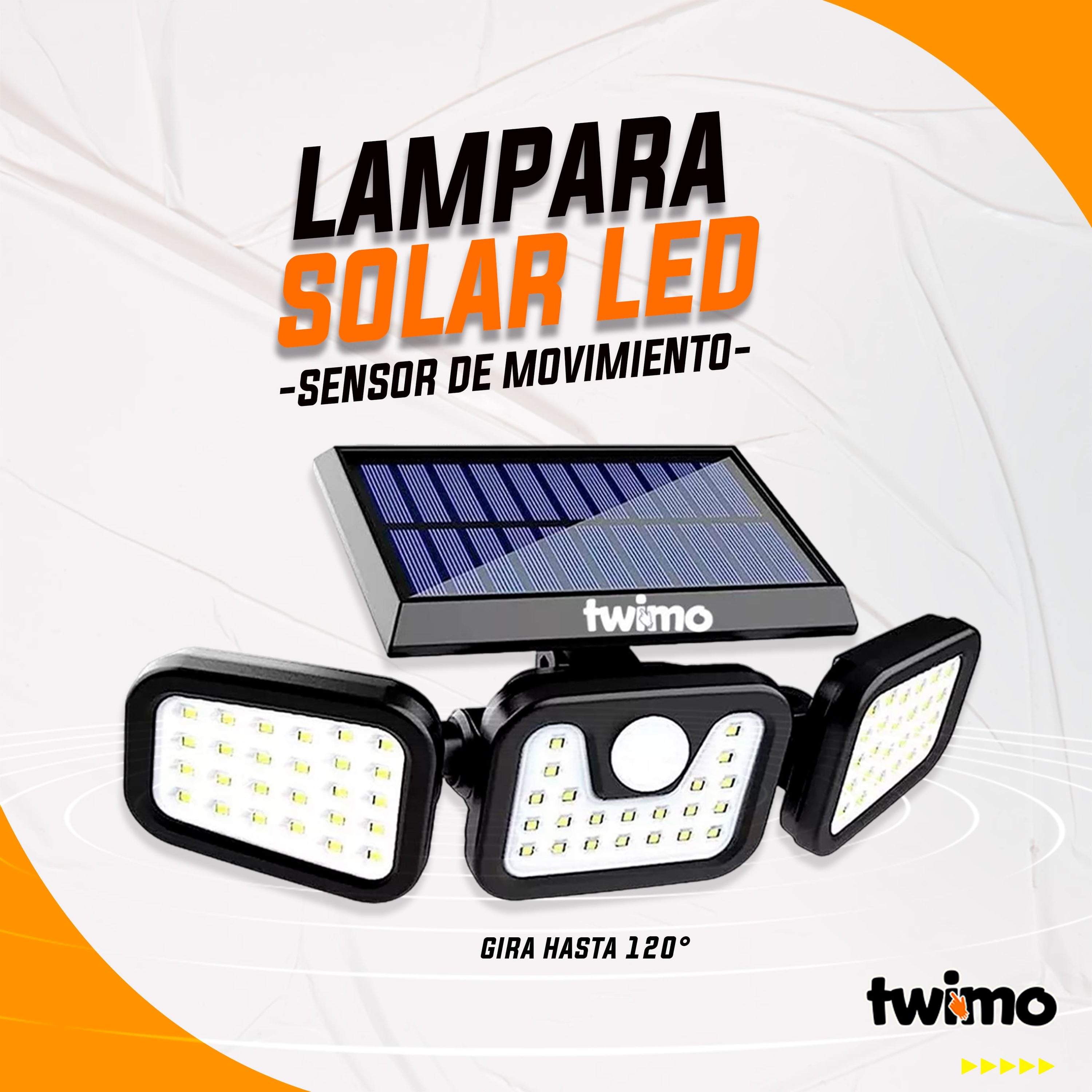 Lampara Solar Led Exterior Sensor Movimiento| Twimo Store